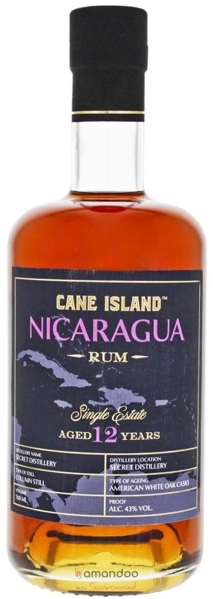 Cane Island NICARAGUA 12 J. Old Single Estate Rum 0,7l