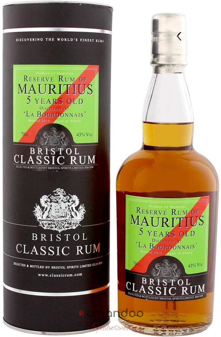 Bristol Reserve Rum of Mauritius 5 Jahre Sherry Finish 0,7l +GB